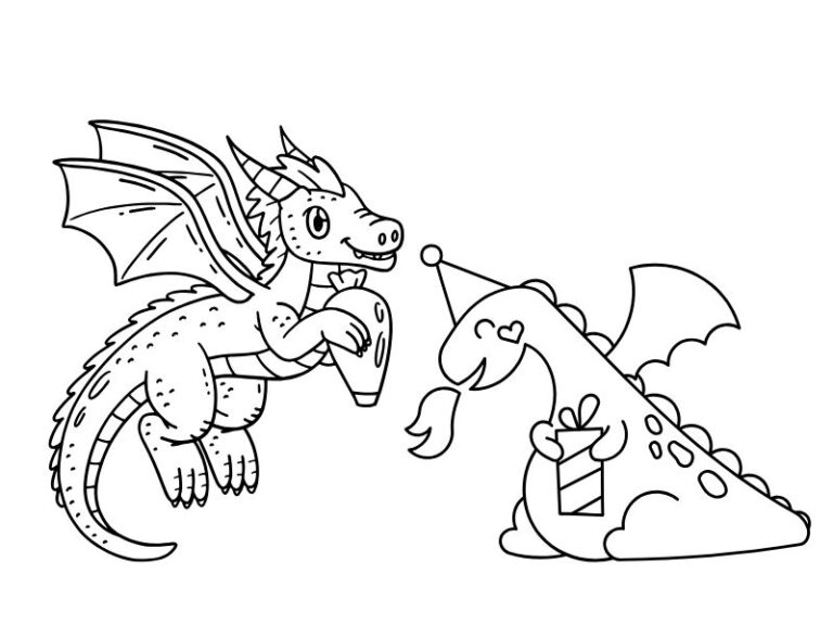 Tải ngay 31+ tranh tô màu con rồng đẹp cho bé học tô tại nhà